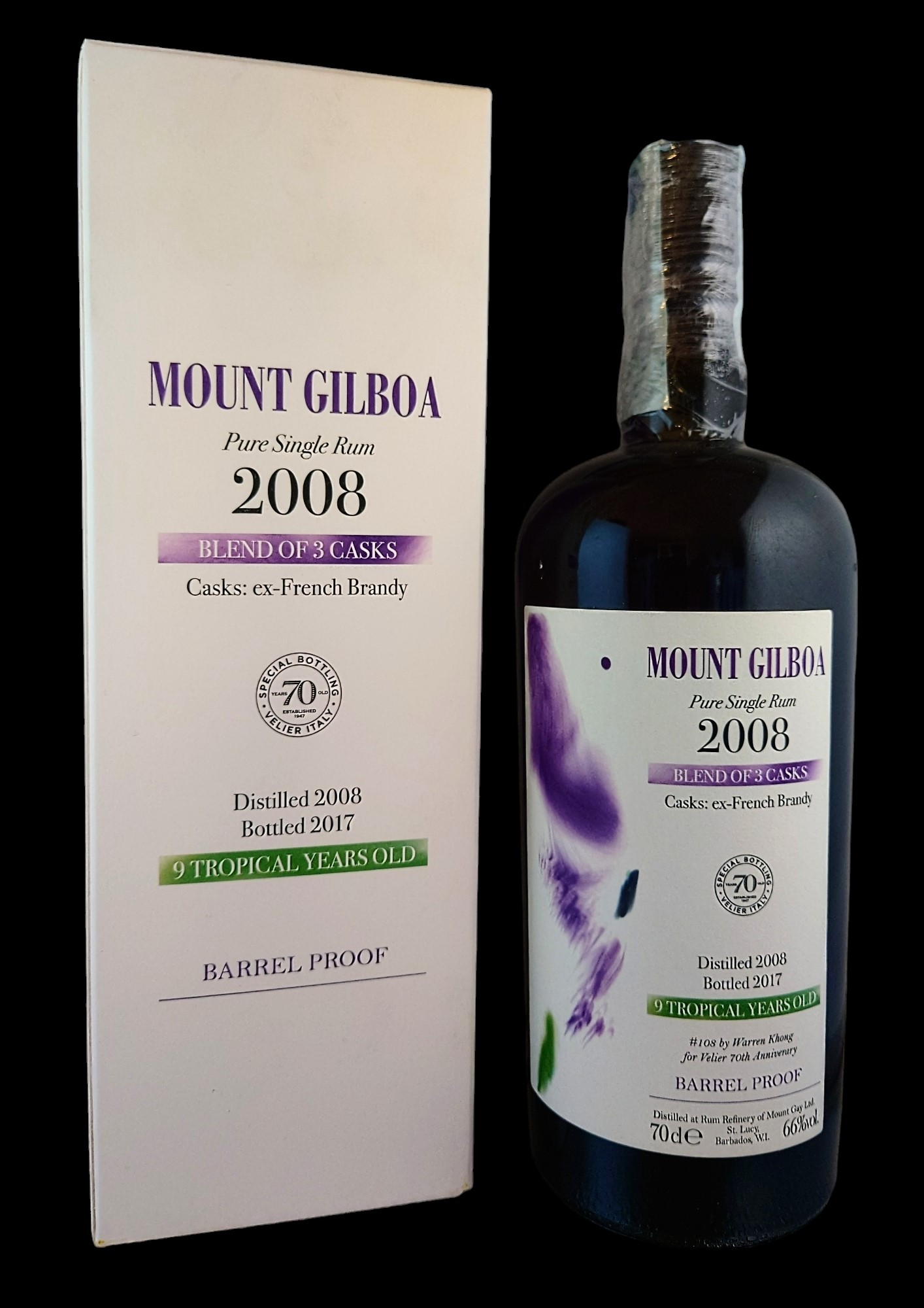 Mount Gay, Gilboa 2008 Warren Khong Velier 70 ans - Next Bottle